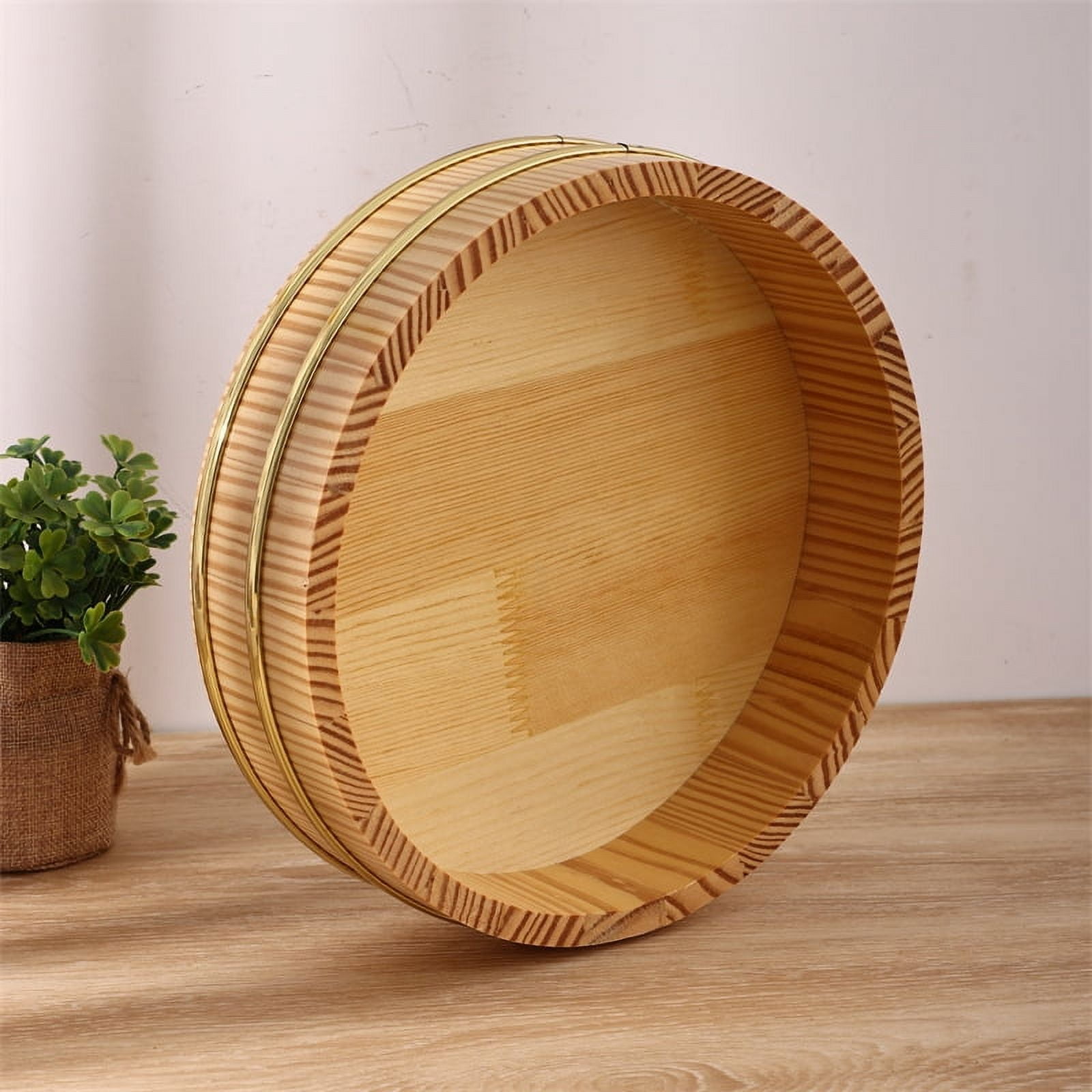 LEXSOMEO Wooden Sushi Rice Mixing Tub Wooden Rice Bucket Traditional ...