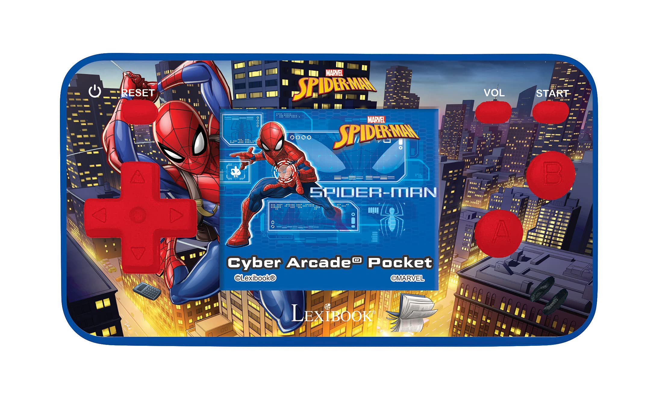 LEXiBOOK Spider-Man Cyber Arcade MMF7 Pocket Game Console, 150 Games ...