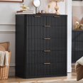 LEYAOYAO Fluted 6 Drawer Dresser, 42