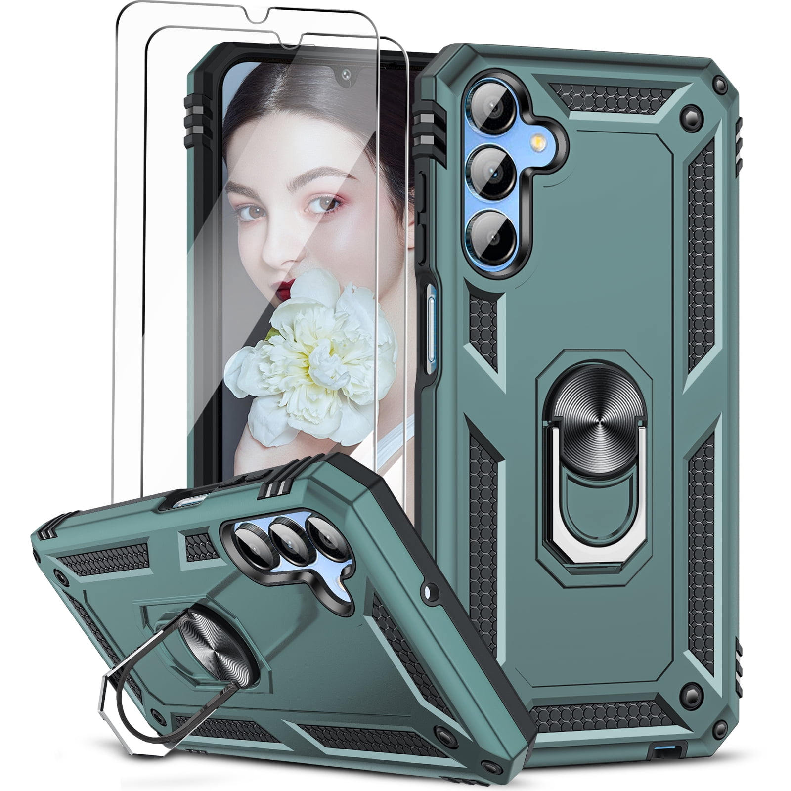 Leyi Galaxy A15 5G Case, Green, Military-Grade Protection, Magnetic ...
