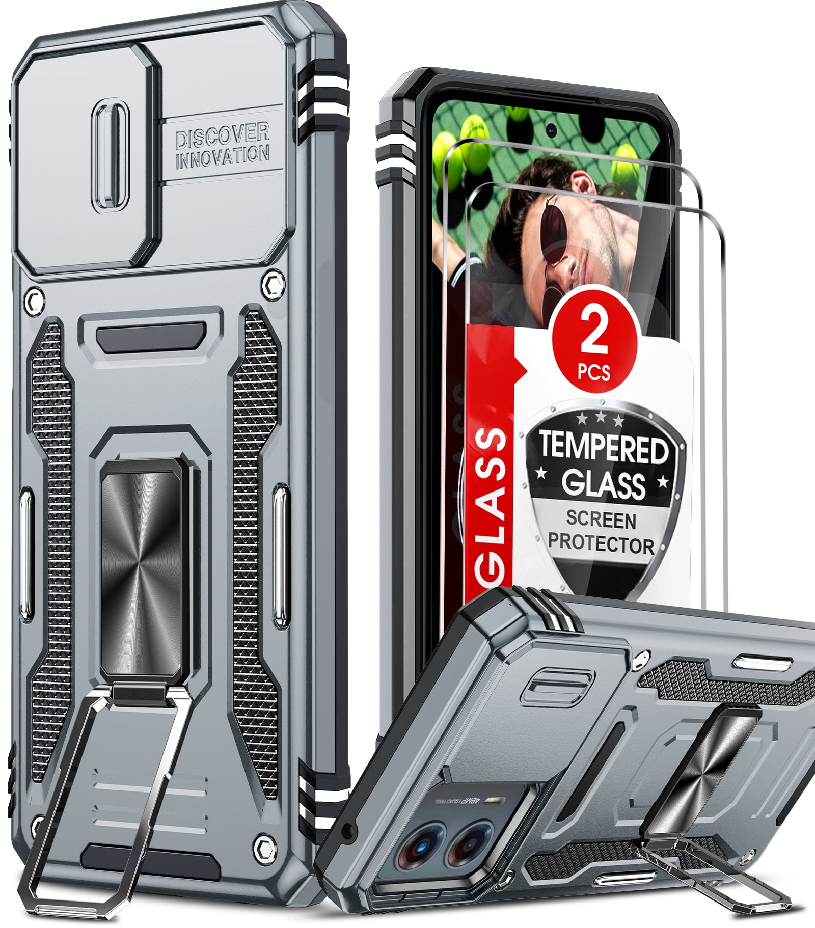 LEYI Moto G 5G 2023 Case with Screen Protector [2 Pack], [Magnetic ...