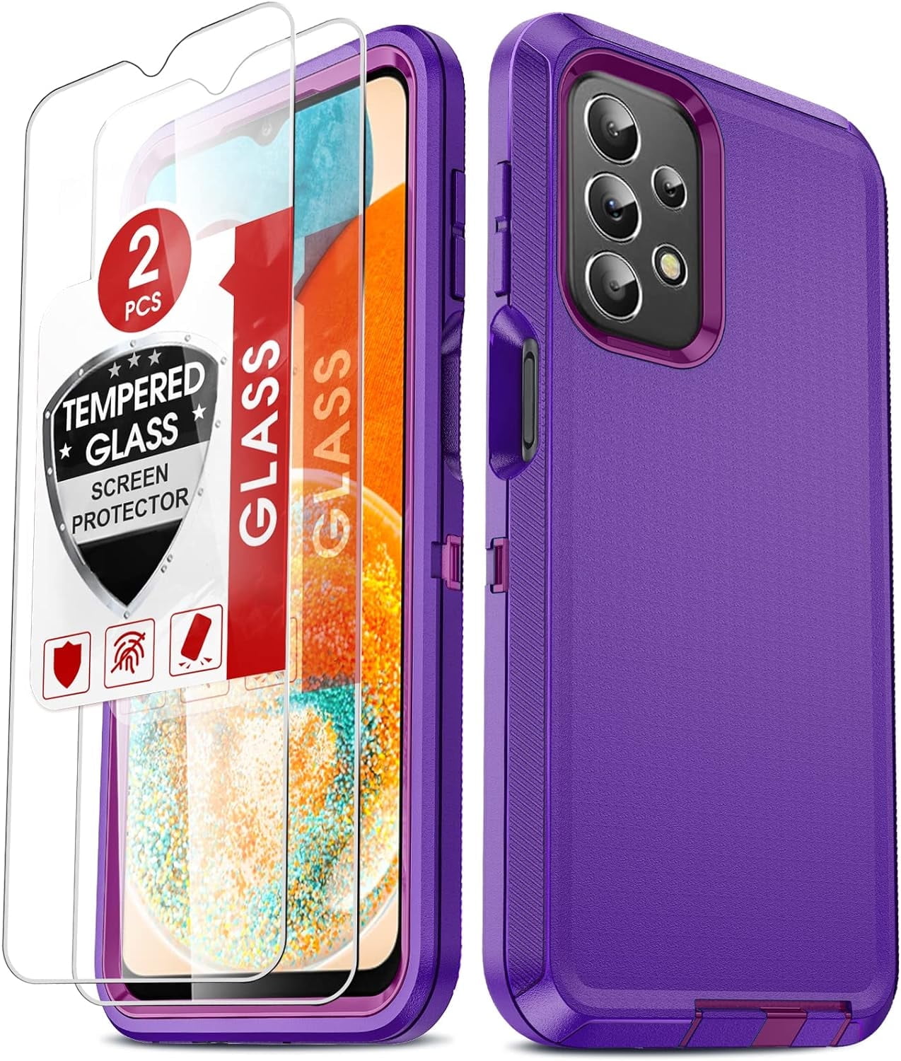 LEYI for Samsung Galaxy A 25 Case, Samsung A25 Case with [2 Pack ...