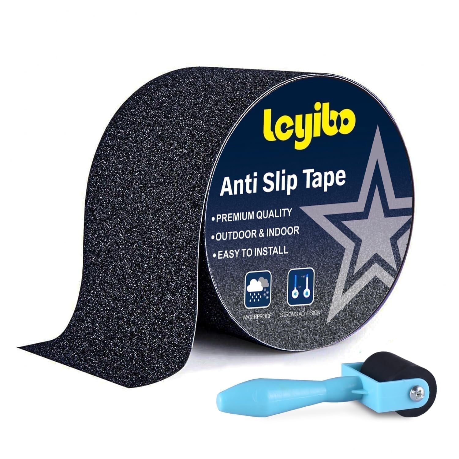 LEYIBO-4" x 35Ft Heavy Duty Anti Slip Tape with Roller for Stairs ...