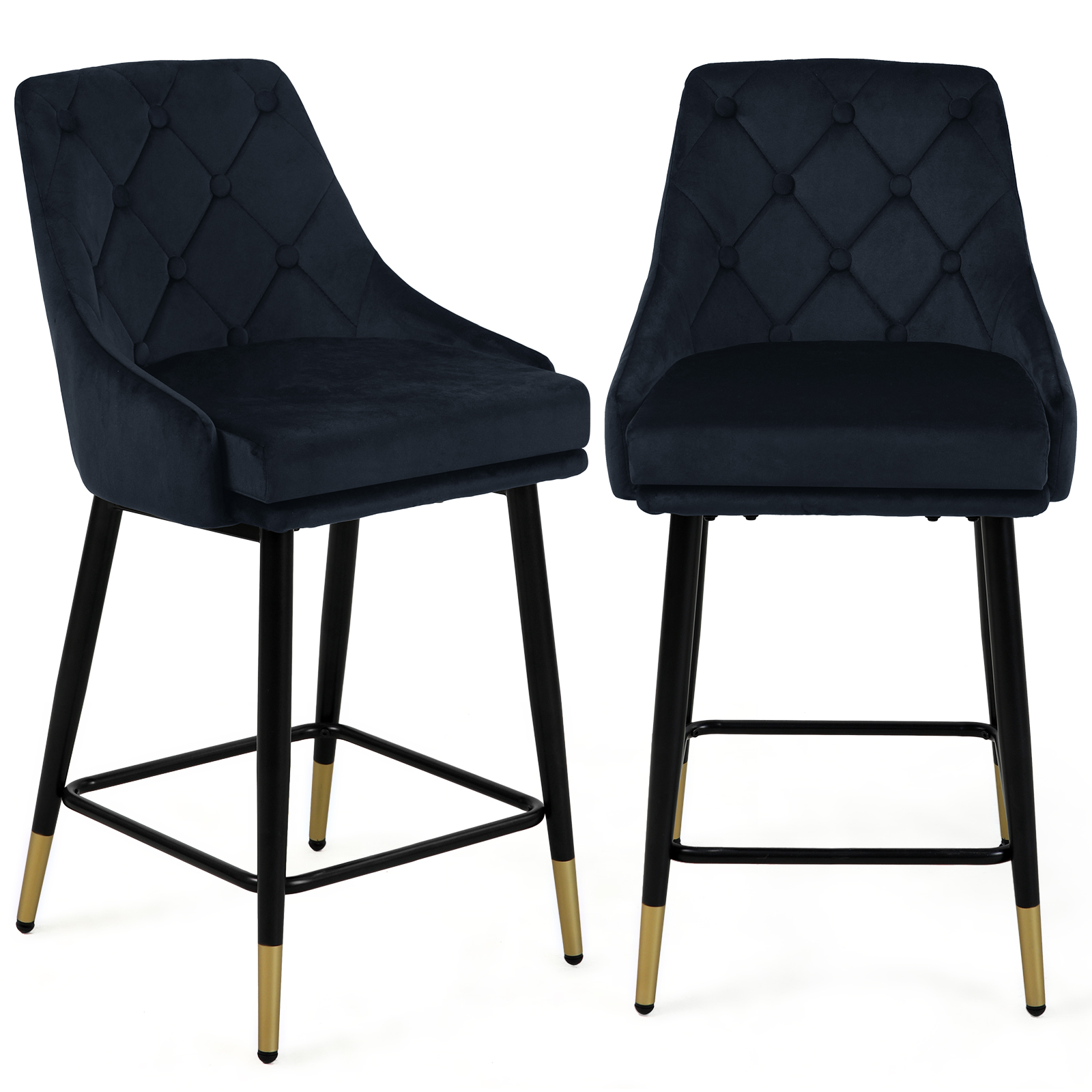 Safavieh Eleni 26 in. H Tufted Wing Back Counter Stool with Ring, Set ...