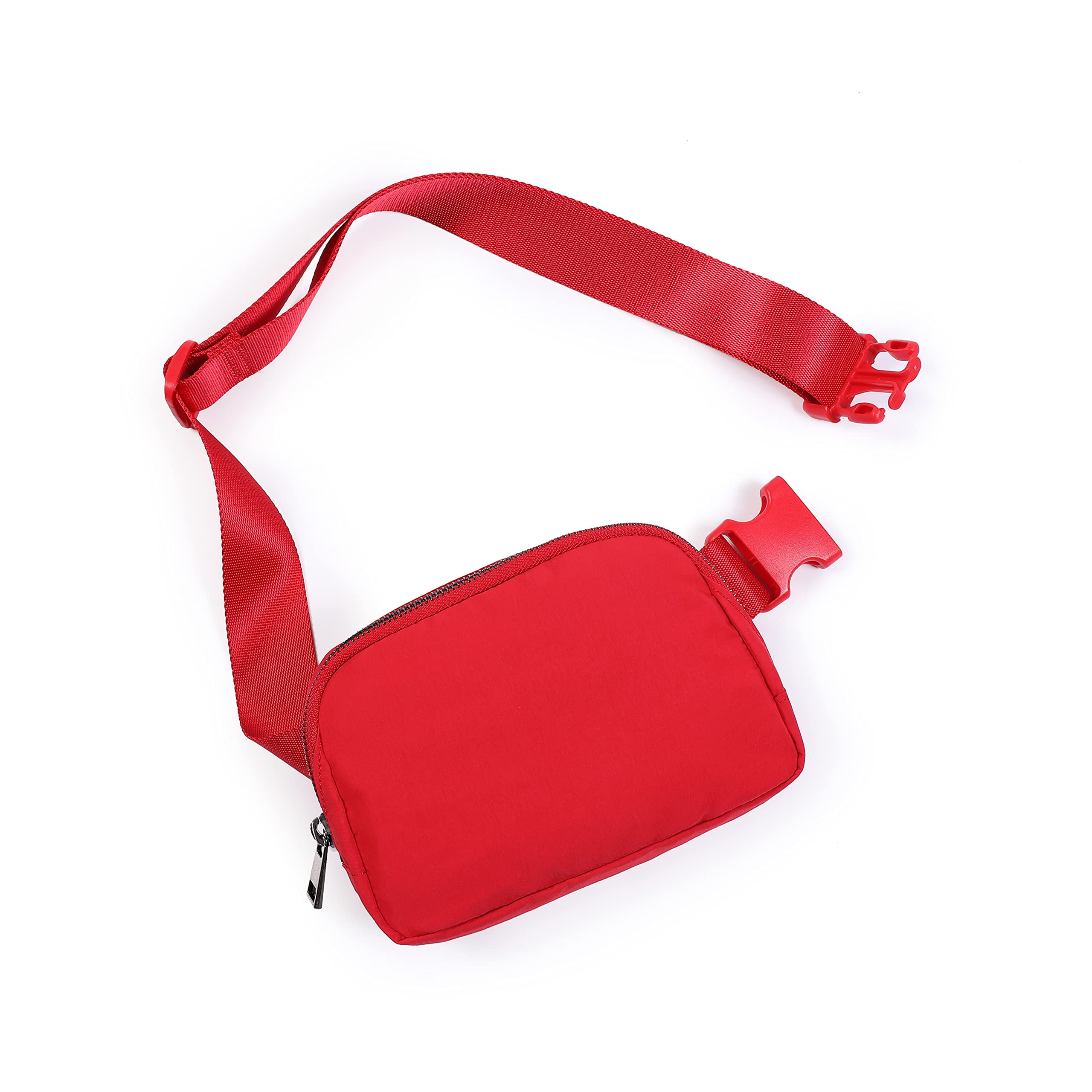 LEZMORE Unisex Fanny Pack Mini Belt Bag Small Fashion Waist Packs,Red ...