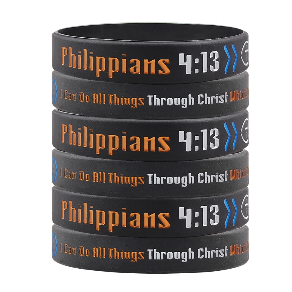 LF Phil 4 13 Silicone Bracelet for Men Women,Christian Religious Rubber ...