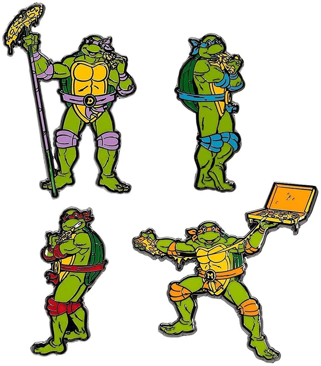 TMNT Teenage Mutant Ninja Turtles 1 1/2-Inch Enamel Pin 4-Pack ...