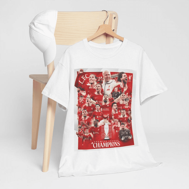 LFC 20th Premier League Title Celebration Shirt, Liver.pool FC 202425 ...