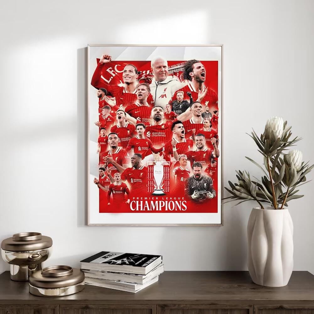 LFCV 20th Premier Leaggue Celebration Poster, Liverpool FC 2025 ...