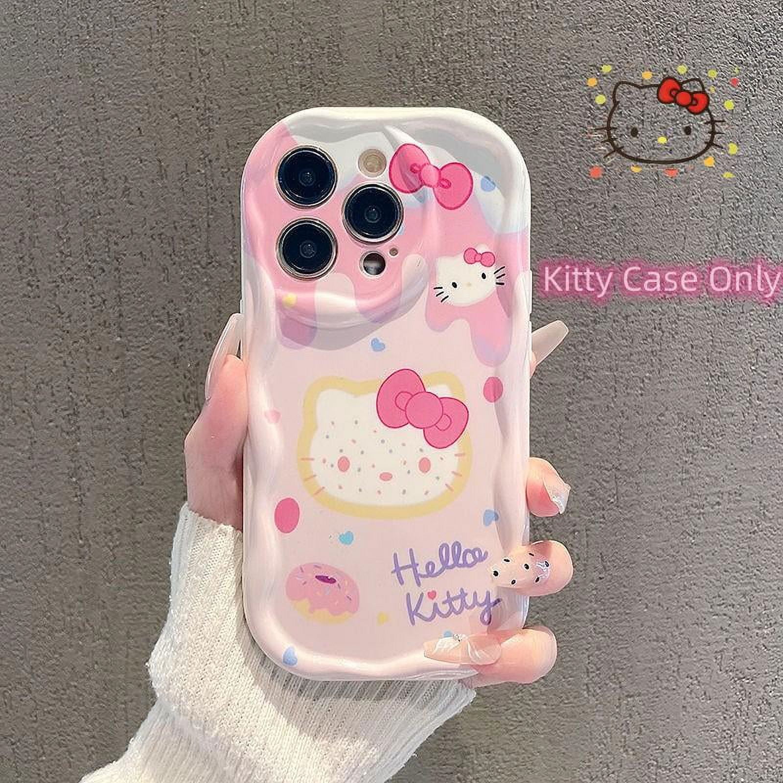 LFENG Kuromi Hello Kitty Bracket Bracelet Phone Case For IPhone 16 15 Pro Max 14 11 12 13 Mini ...