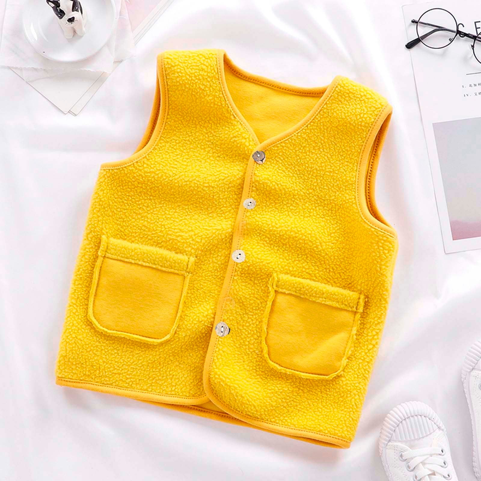 LFEOOST Unisex Baby Boys Girls Fleece Vest Winter Warm Sleeveless ...