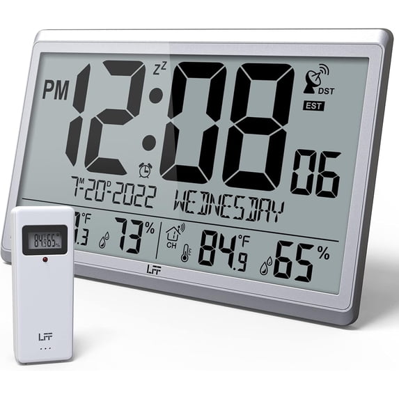 LFF Atomic Clock - Never Needs Setting, Battery Operated, 15" Atomic ...