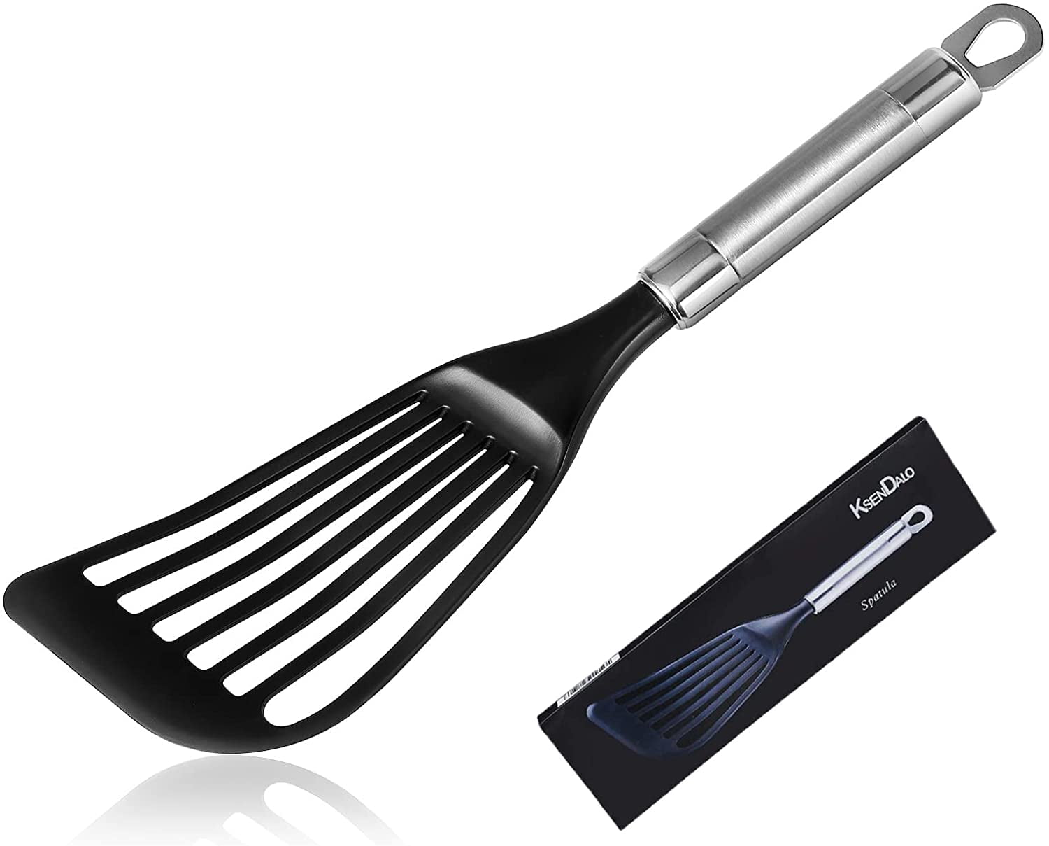 LFGB Certified Nylon Fish Spatula, Slotted Egg Turner for Nonstick ...