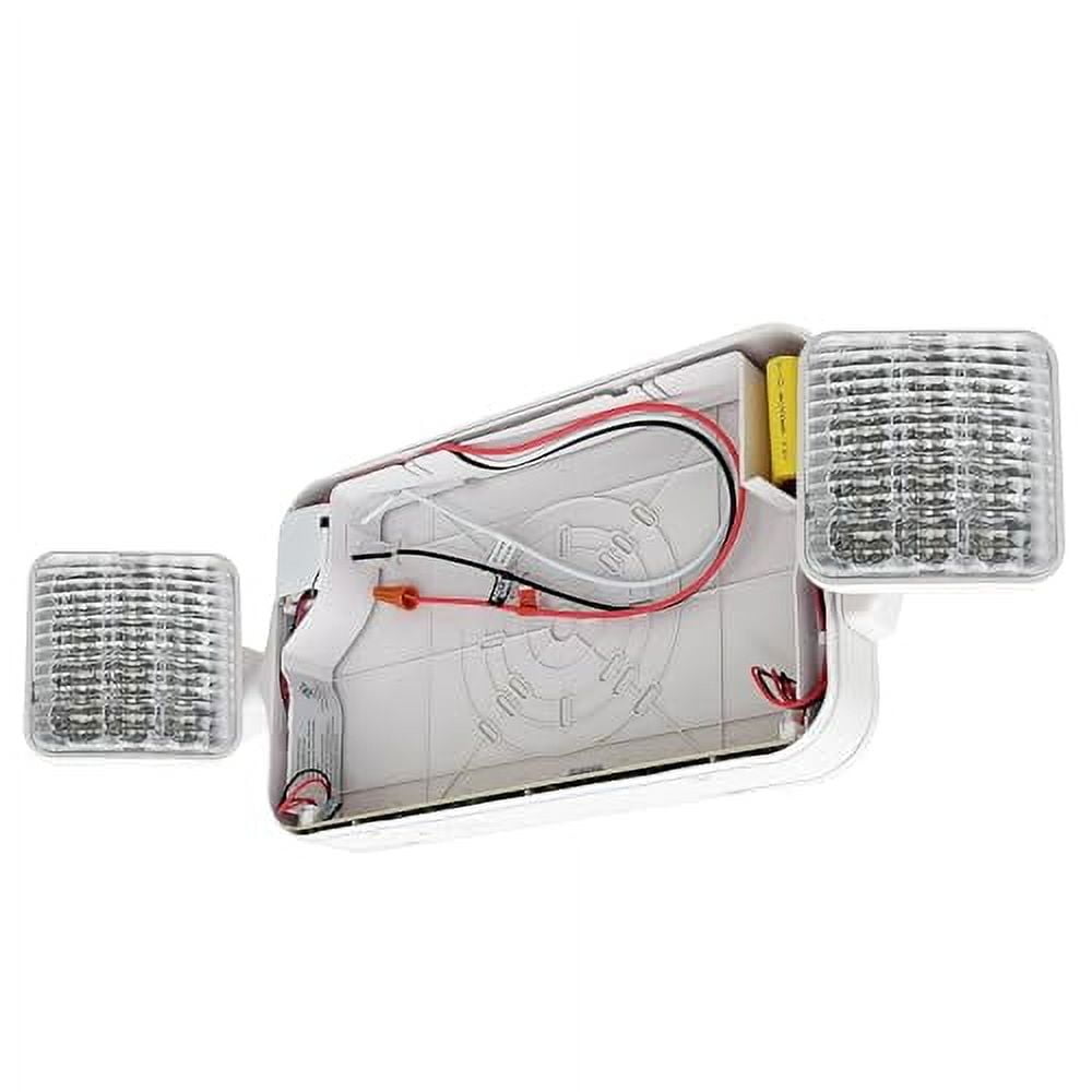 LFI Lights | Combo Red Exit Sign with Emergency Lights | White Housing ...