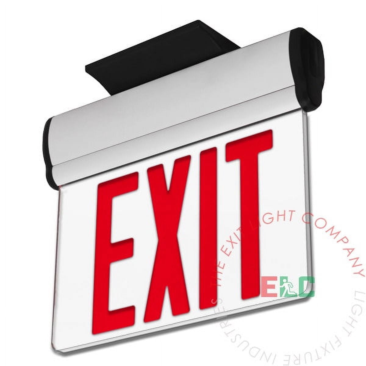LFI Lights | Edge Lit Red LED Exit Sign | Surface Mount | Adjustable ...