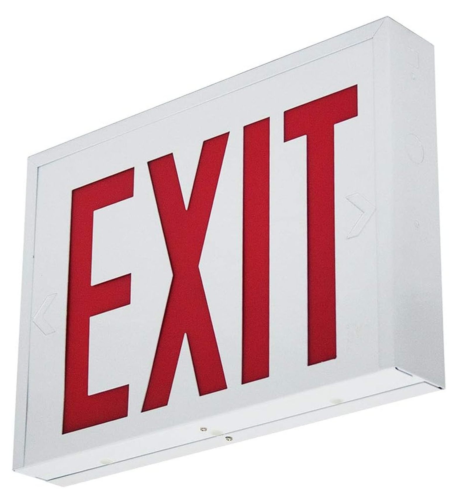 LFI Lights | NYC Approved Red Exit Sign | White Steel Housing | All LED ...