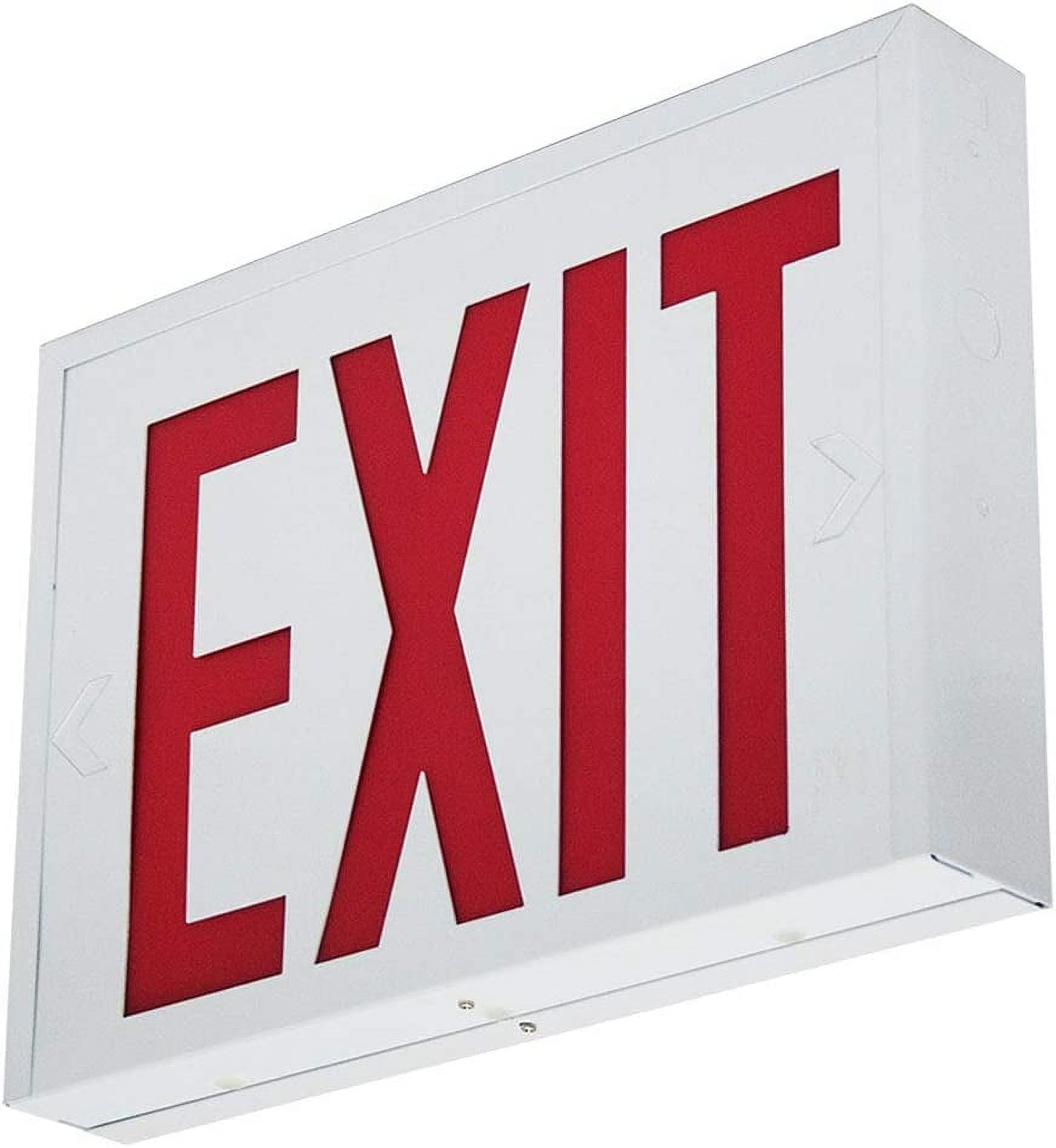 LFI Lights | NYC Approved Red Exit Sign | White Steel Housing | All LED ...