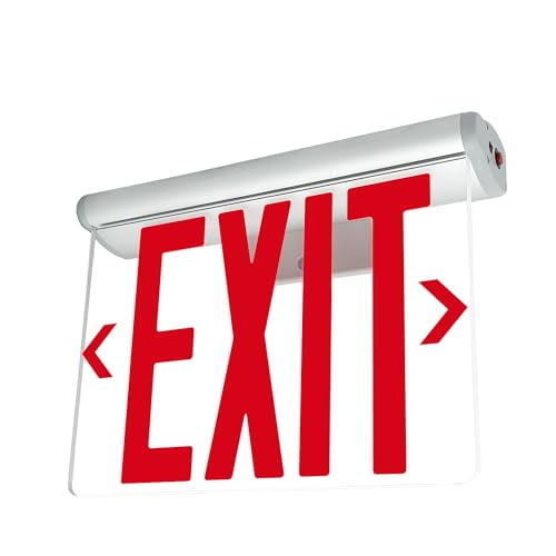 LFI Lights | New York City Approved Red Edge-Lit Exit Sign | Aluminum ...