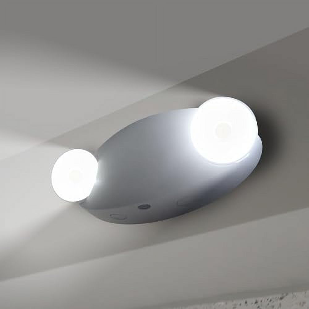 LFI Lights | Oval Emergency Light | White Housing | Two LED Adjustable ...
