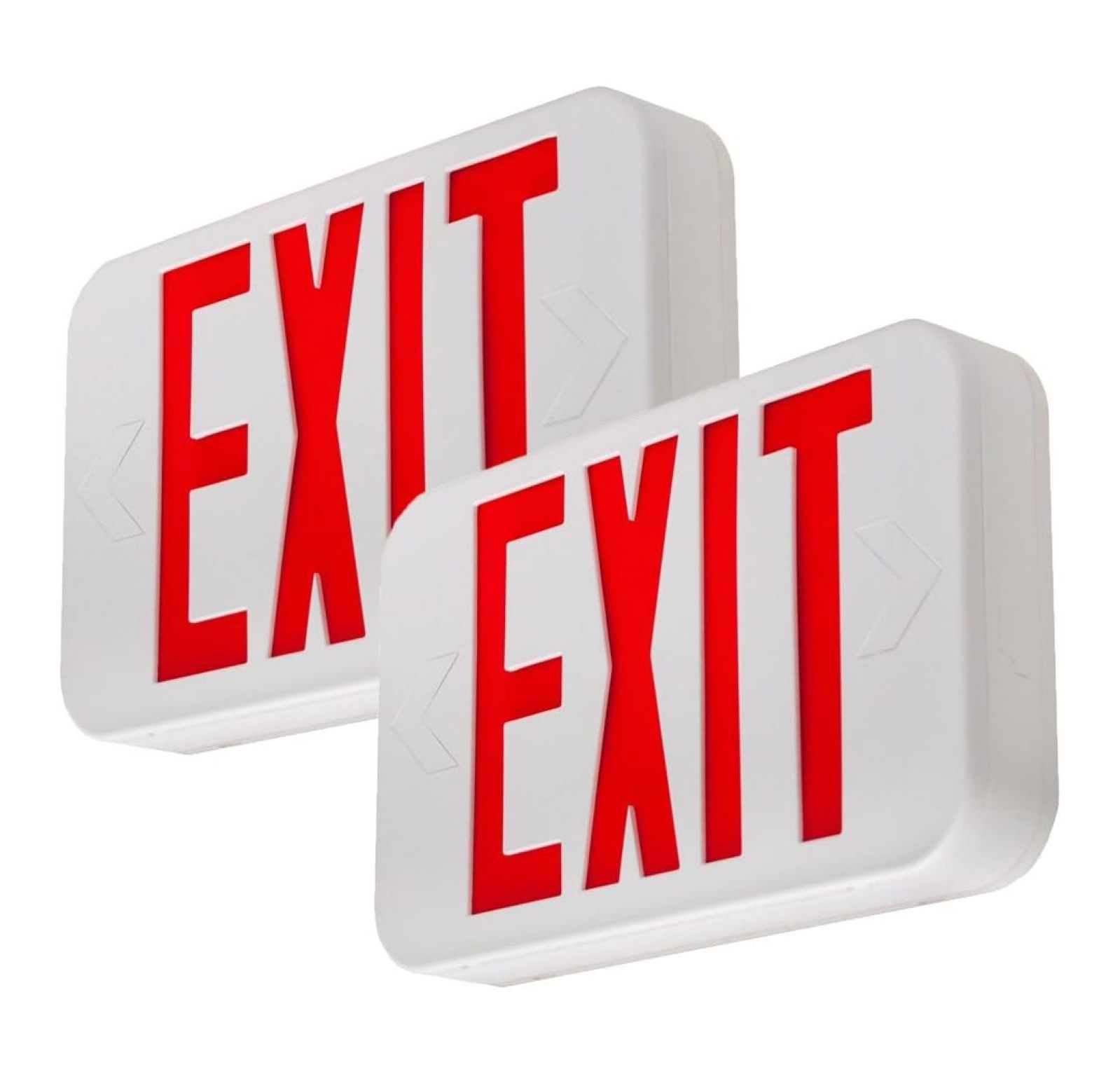 LFI Lights | Red Exit Sign | All LED | White Thermoplastic Housing ...