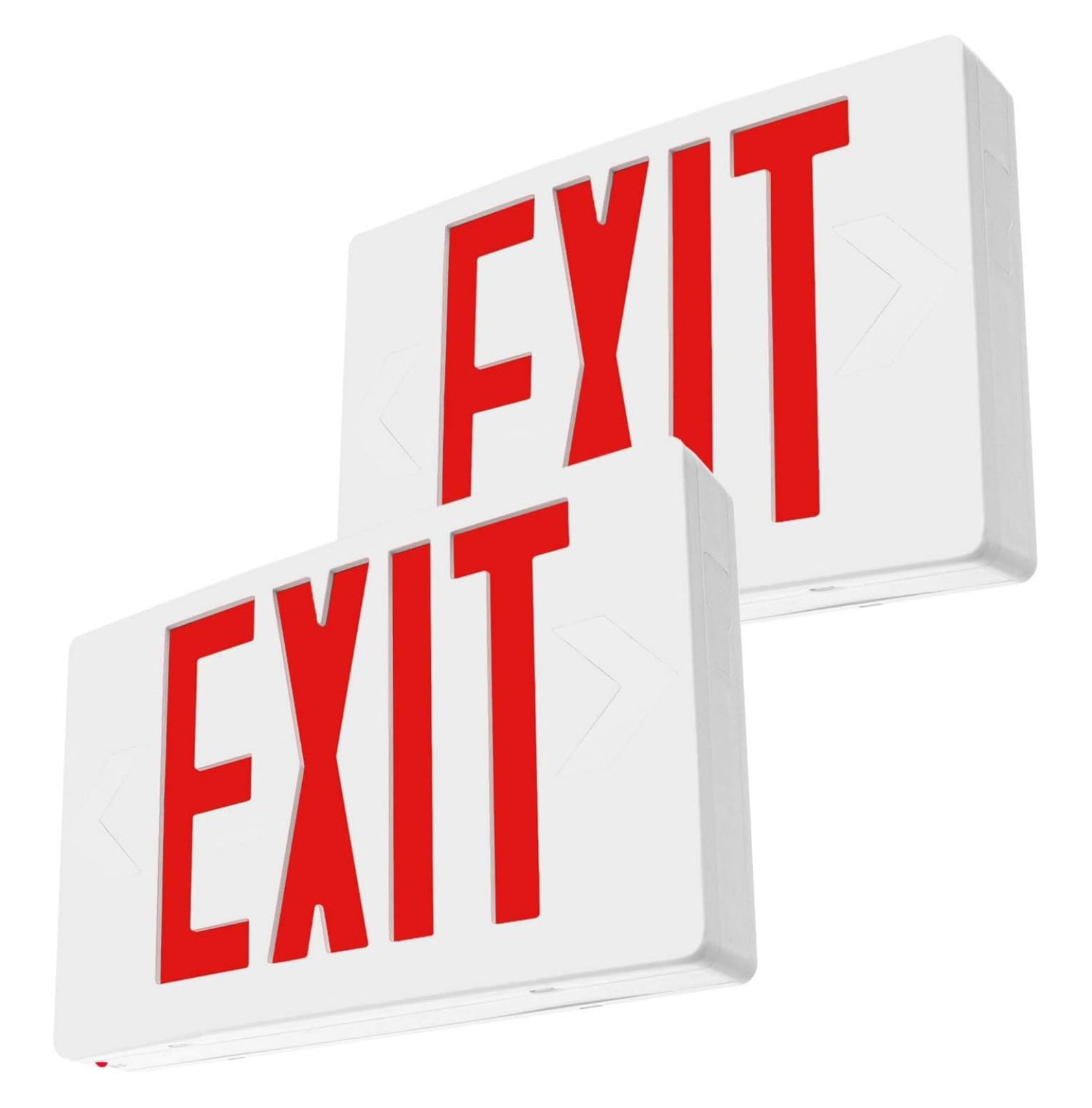 LFI Lights | Red Exit Sign | All LED | White Thermoplastic Housing ...