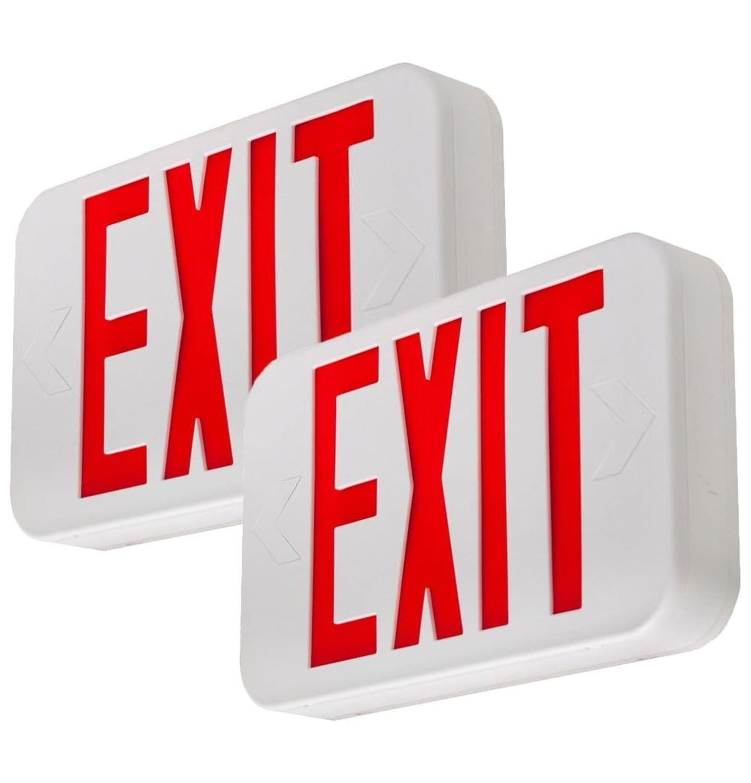 LFI Lights | Red Exit Sign | All LED | White Thermoplastic Housing ...