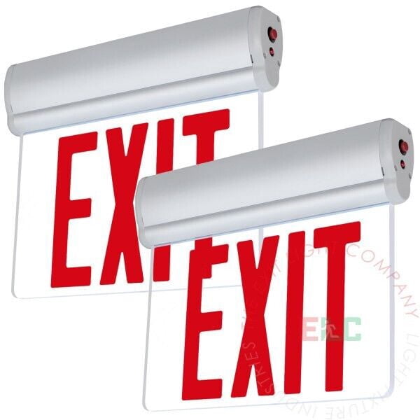 LFI Lights | Red LED Edge Lit Exit Sign Light | Rotating | 2pk ELRT-R-A ...