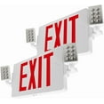LFI Lights | Thin Red LED Exit Sign Em Light Combo | COMBOT-R-W-BB-2 (2 ...