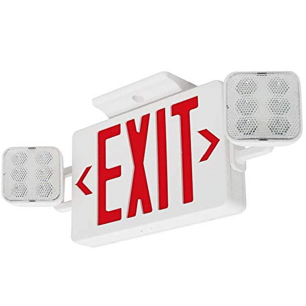 LFI Lights | UL Certified | Hard Wired | LED Exit Light Combo | 180 ...