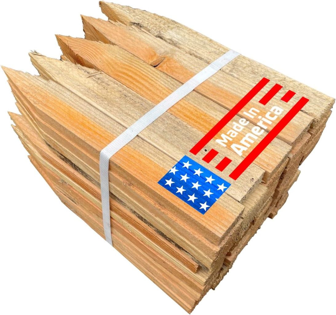 LFLF 12" Wooden Grading Stakes - Heavy Duty Stakes for Construction ...