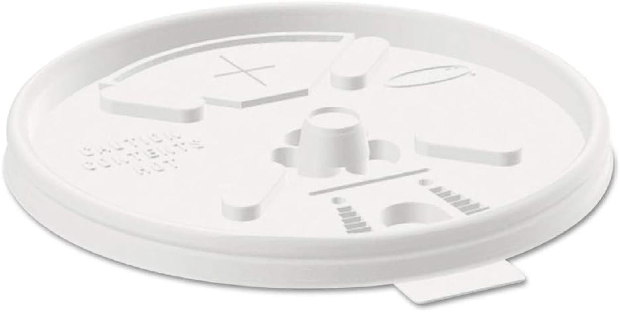 LFLF 16FTLS 1000-Piece/Carton Straw Slot 12 - 24 oz. Foam Cup Lids ...