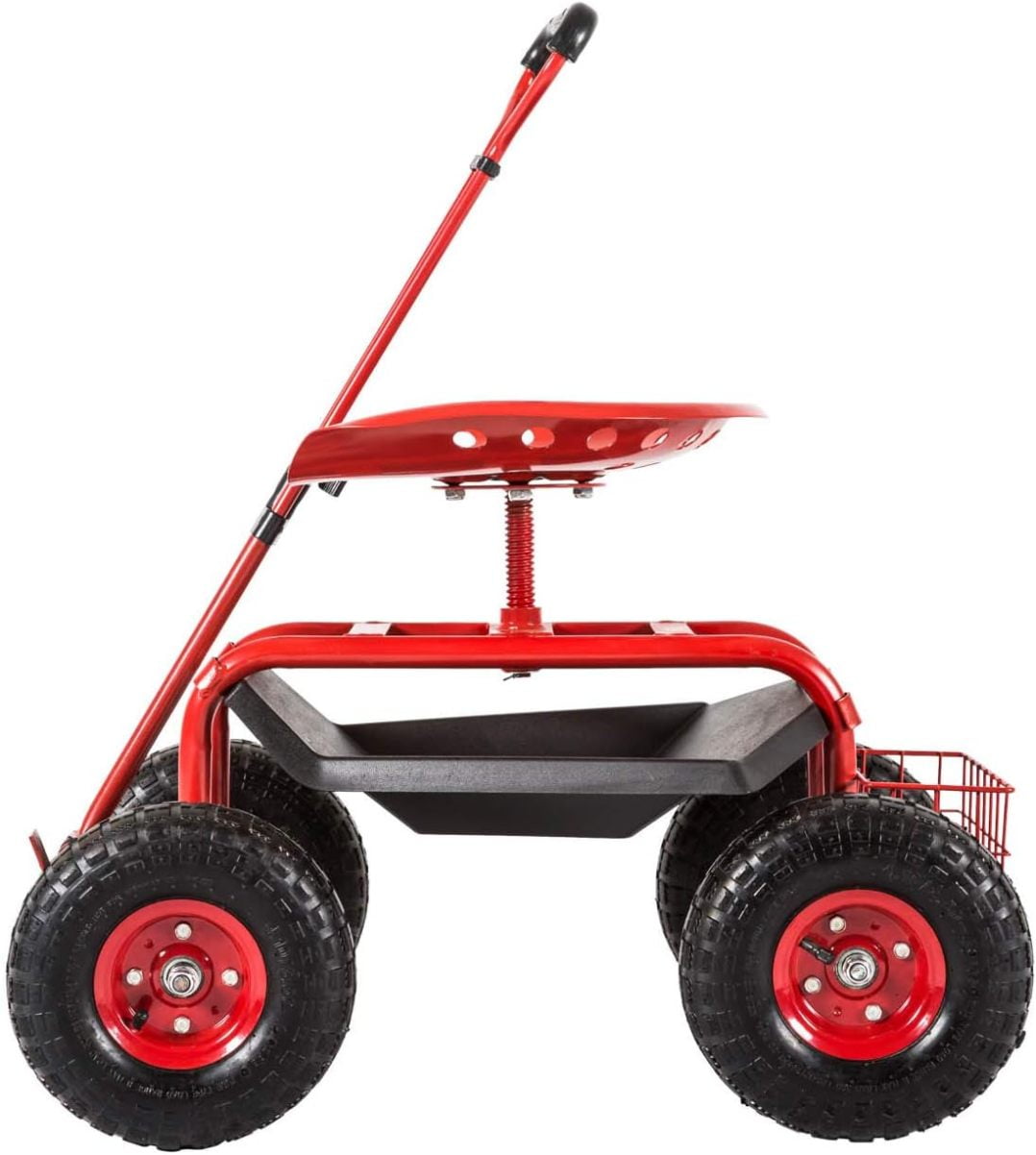 LFLF Rolling Garden Cart Scooter Stool - Garden Cart with Wheels & Seat ...