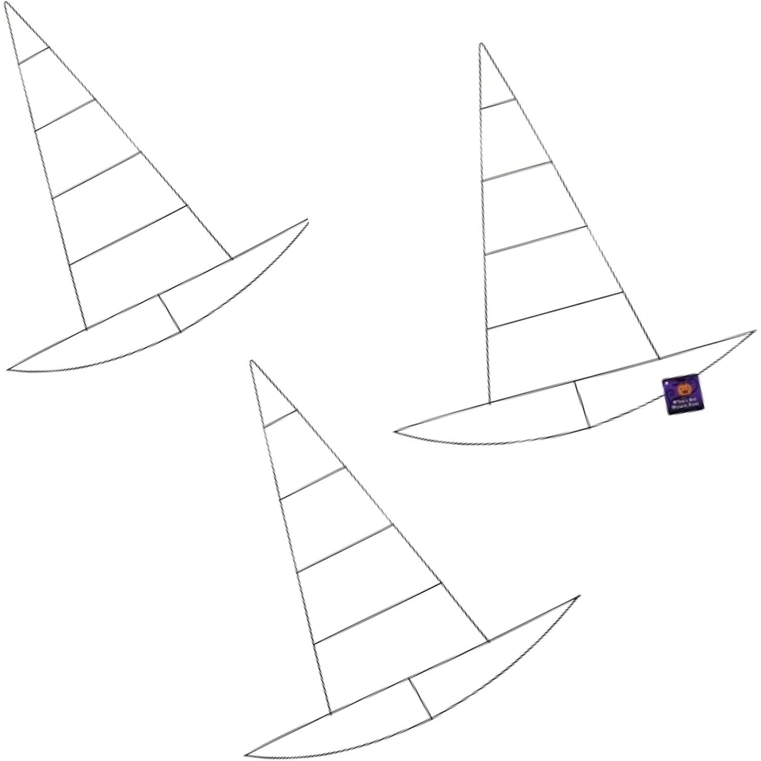 LFLF (Set of 3) HT Witch Hat Metal Wreath Form Frame, Halloween Witch ...