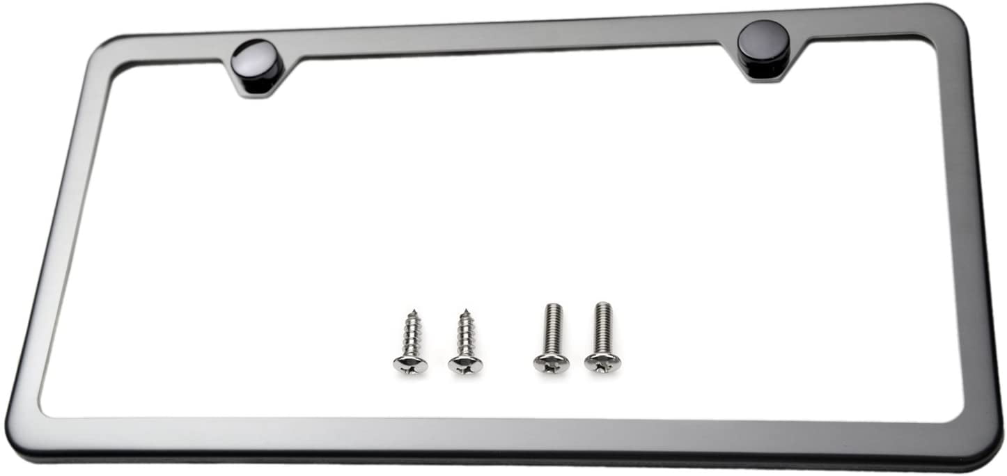 LFPartS Slim Style Polished Stainless Steel License Plate Frame ...