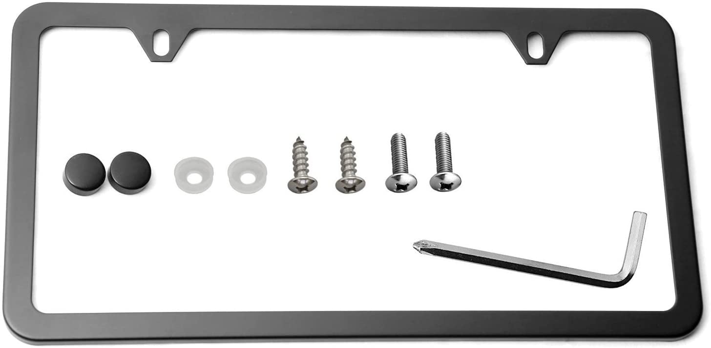 LFPartS UV Resistant Slim Style Stainless Steel License Plate Frame ...