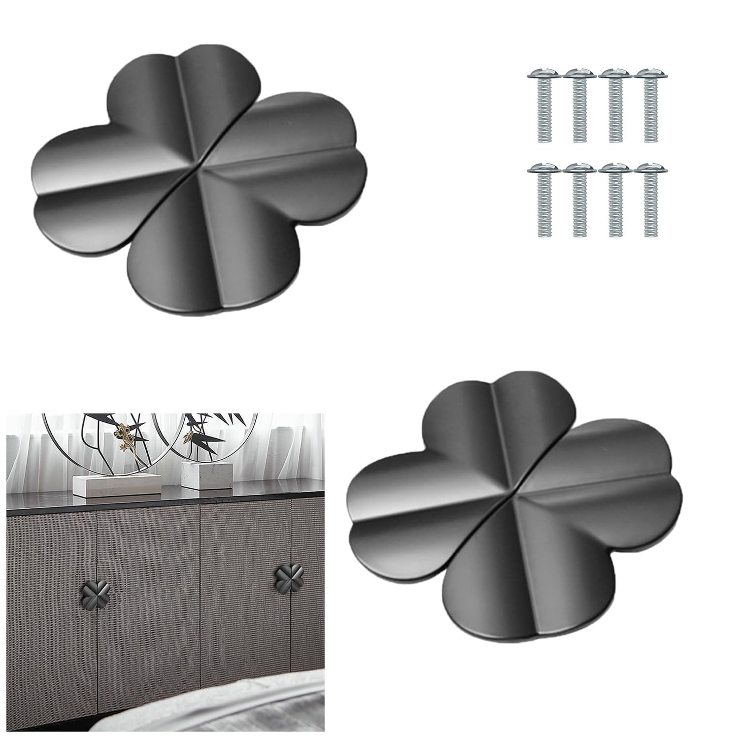 LFWATAXY 4PCS Half Moon Drawer pulls, Kitchen Cabinet Pulls，Drawer ...