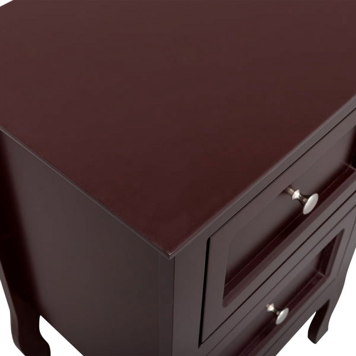 LFZ Country Style Two-Tier Night Tables Large Size Grown 2pcs Brown ...