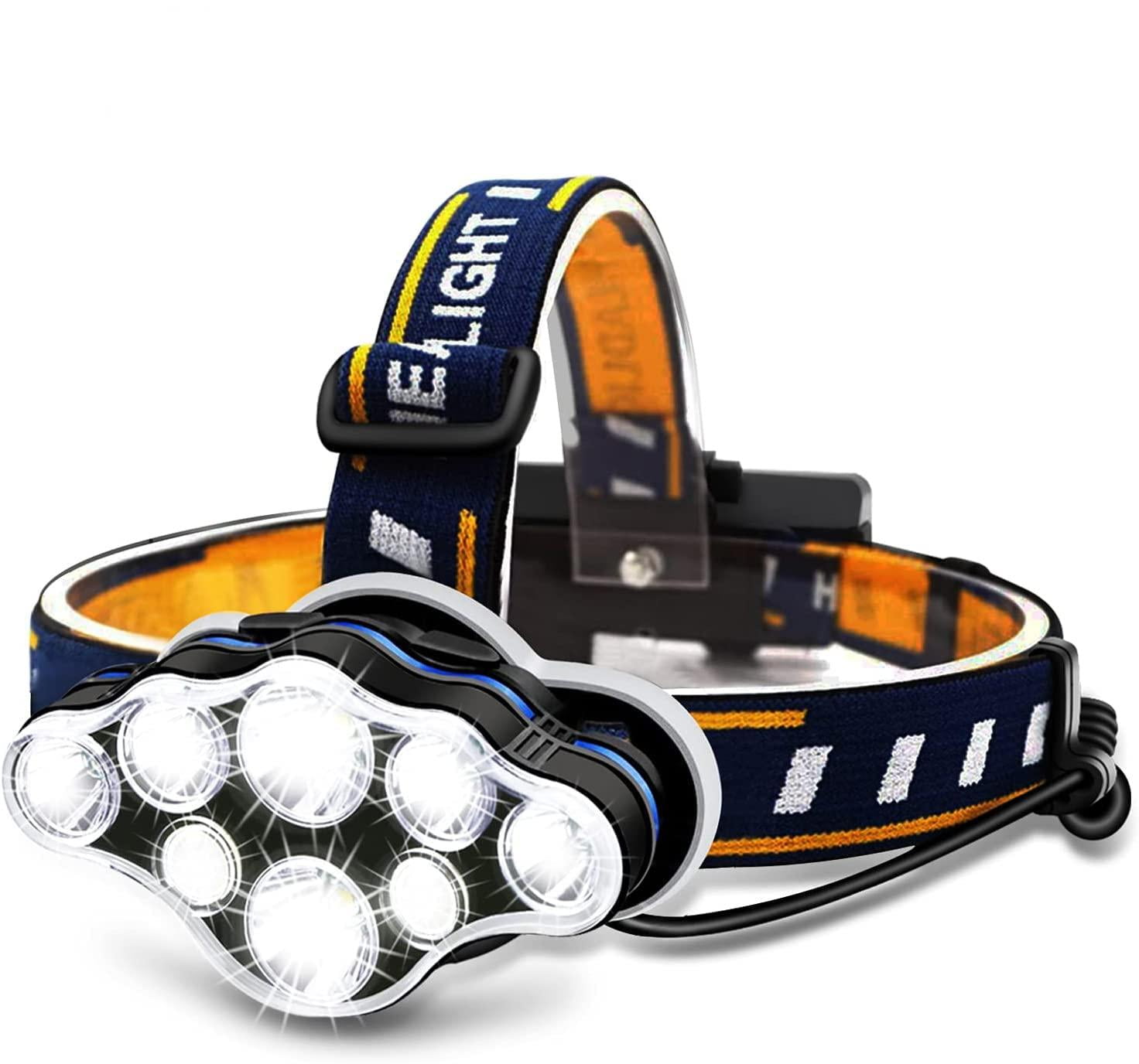 LFhope LED Running Headlight, 20000 Lumen Flashlight Headband, 8 Modes ...