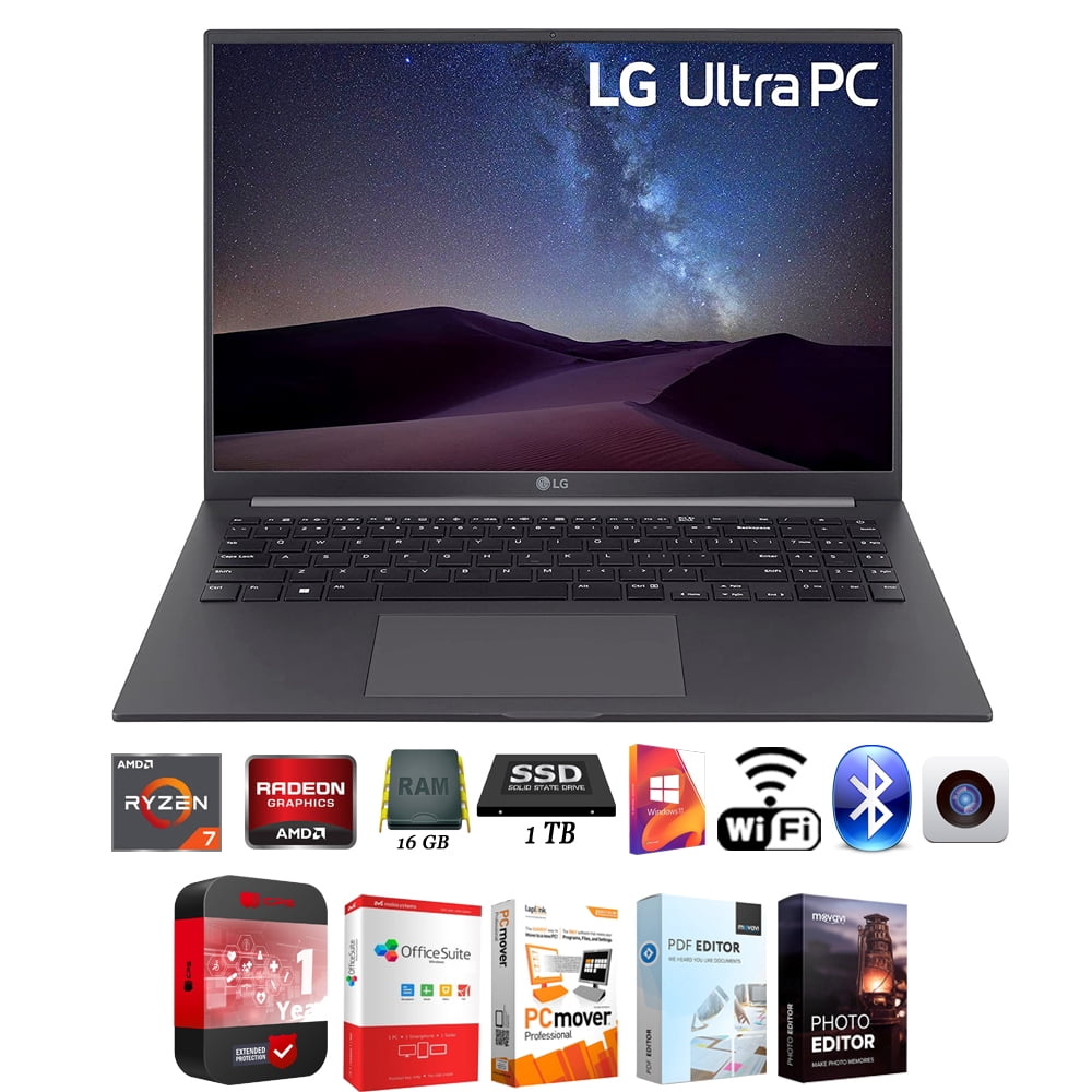 LG 16U70Q-K.AAS8U1 UltraPC 16U70Q 16" Laptop, Ryzen 7, 16GB/1TB SSD ...