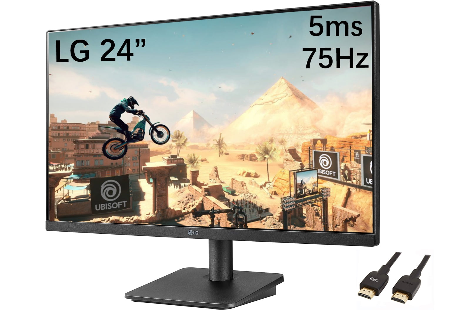 LG 24" FHD (1920 x 1080) IPS Monitor, 75Hz, 5ms, AMD FreeSync Premium ...