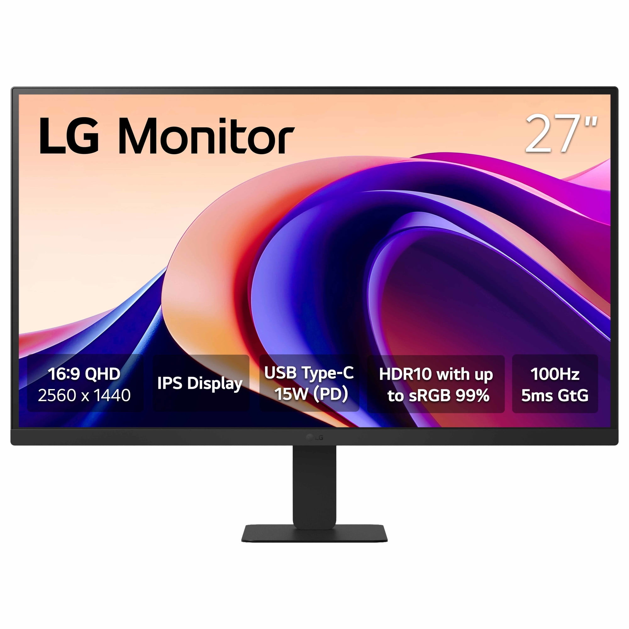 27" QHD IPS 100Hz Monitor with HDR10 and USB Type-C™ 15W PD - 27U631A-B ...