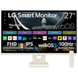 LG 27" FHD IPS Smart Monitor with webOS 100Hz, White, 27U55WSA-W ...