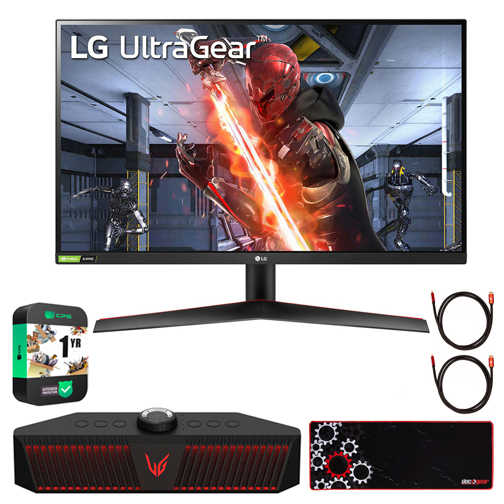 LG 27GN800-B 27" UltraGear QHD IPS 144Hz 16:9 G-SYNC HDR Monitor Bundle ...