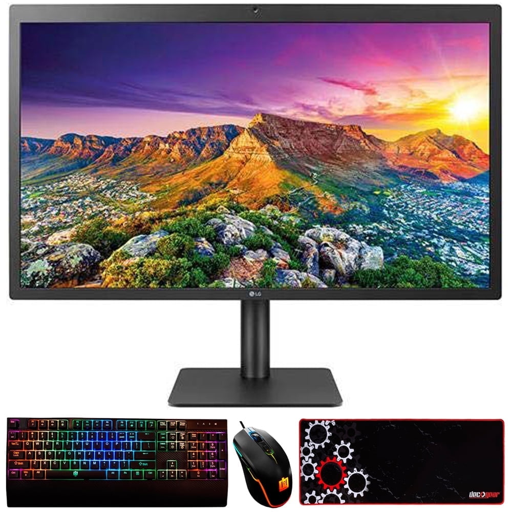 LG 27MD5KL-B 27" IPS UltraFine 5K 5120 x 2880 218 PPI Monitor Bundle ...
