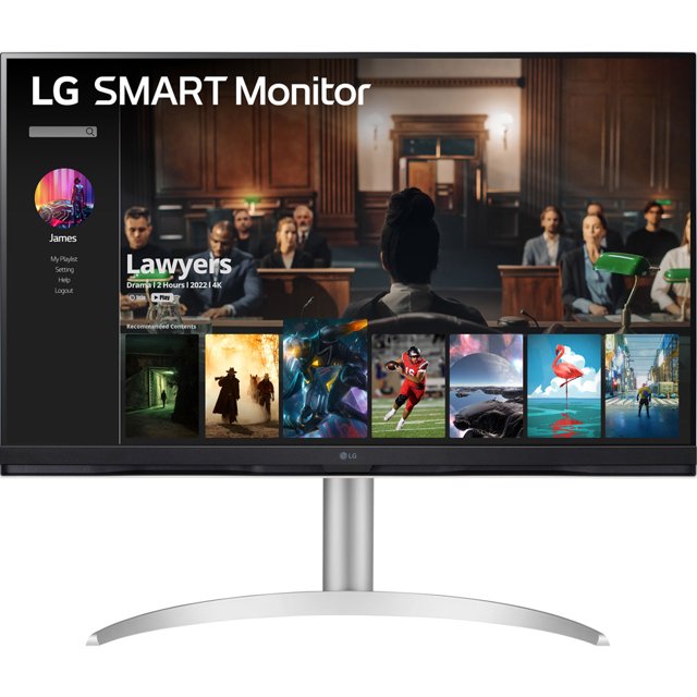 LG 32SQ730S-W 31.5" UltraFine 4K UHD 5ms 65Hz Smart LED Monitor, White ...