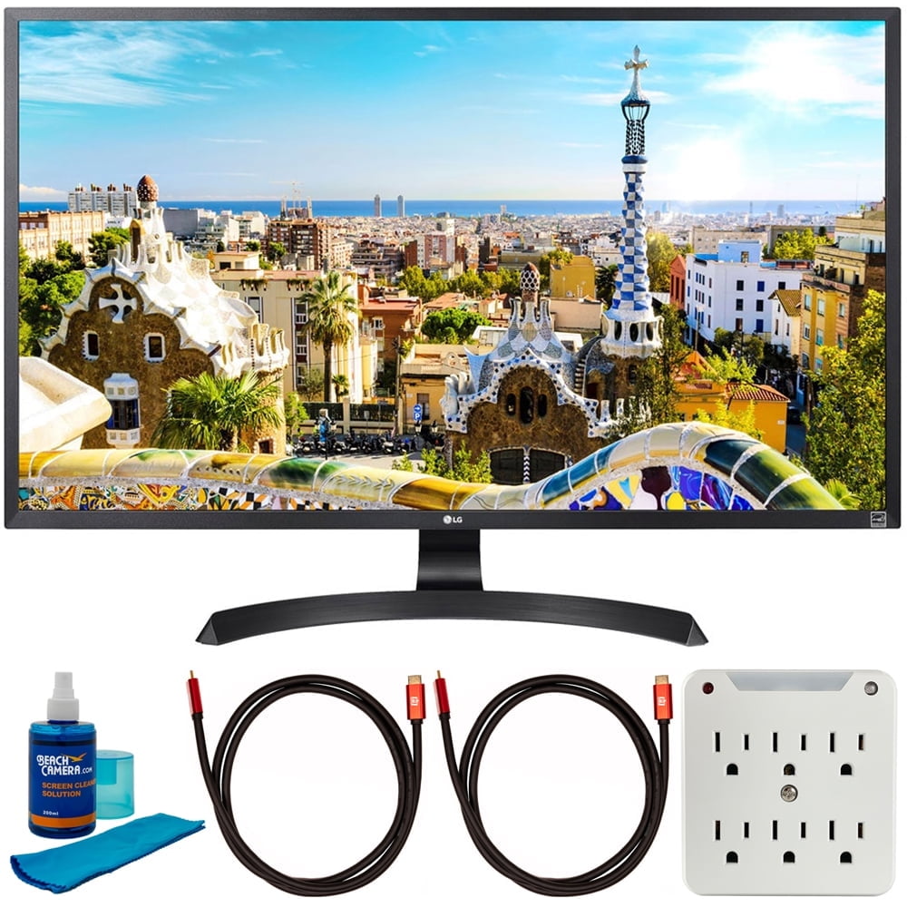 LG 32UD60B 32" Class 4K UHD 3840 x 2160 LED PC Monitor Bundle with 2x ...