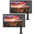 LG 32UN880-B 32 Inch UltraFine Display Ergo 4K HDR10 Monitor 2 Pack ...