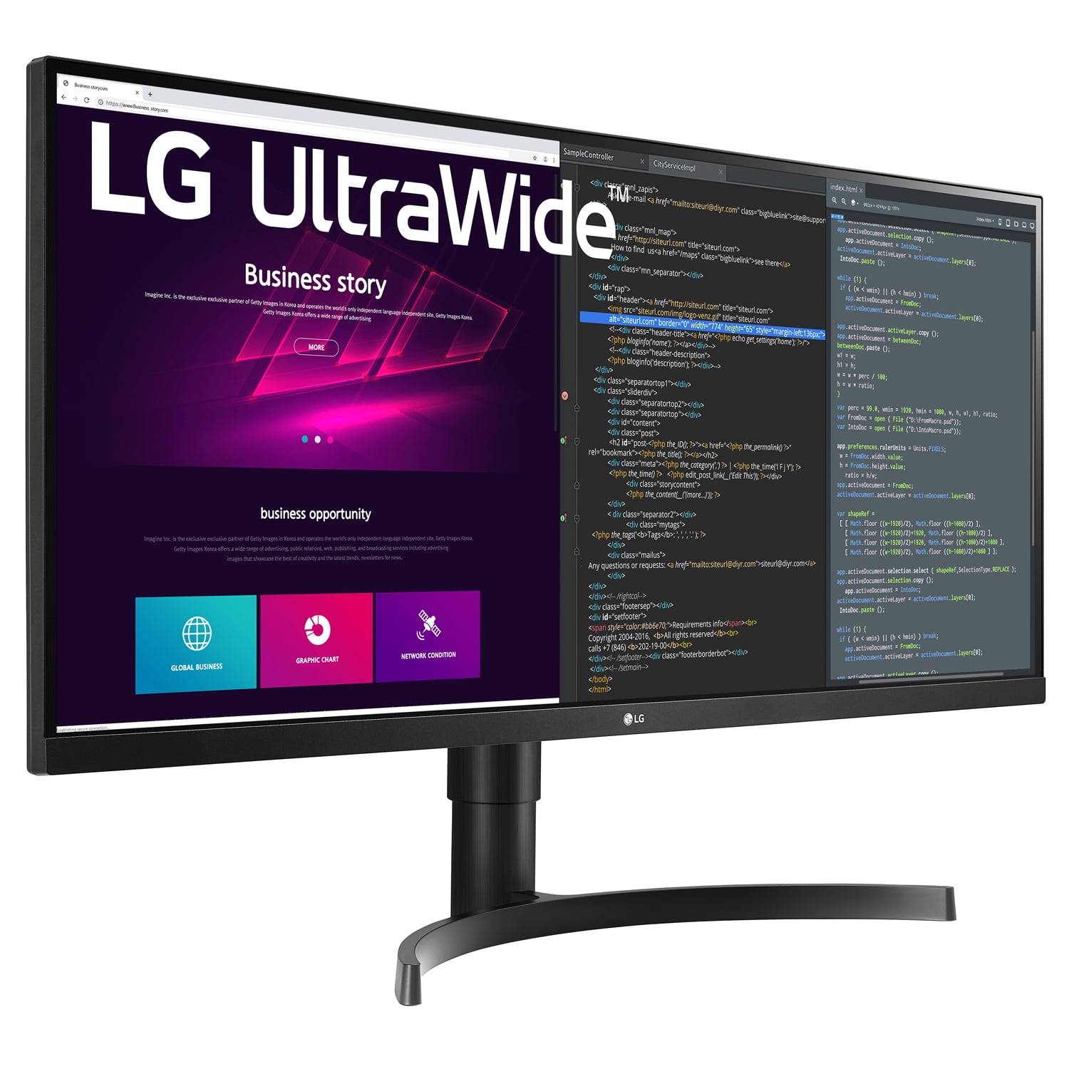 Restored LG 34" UltraWide QHD 3440x1440 21:9 IPS HDR10 Monitor, 34WN750 ...