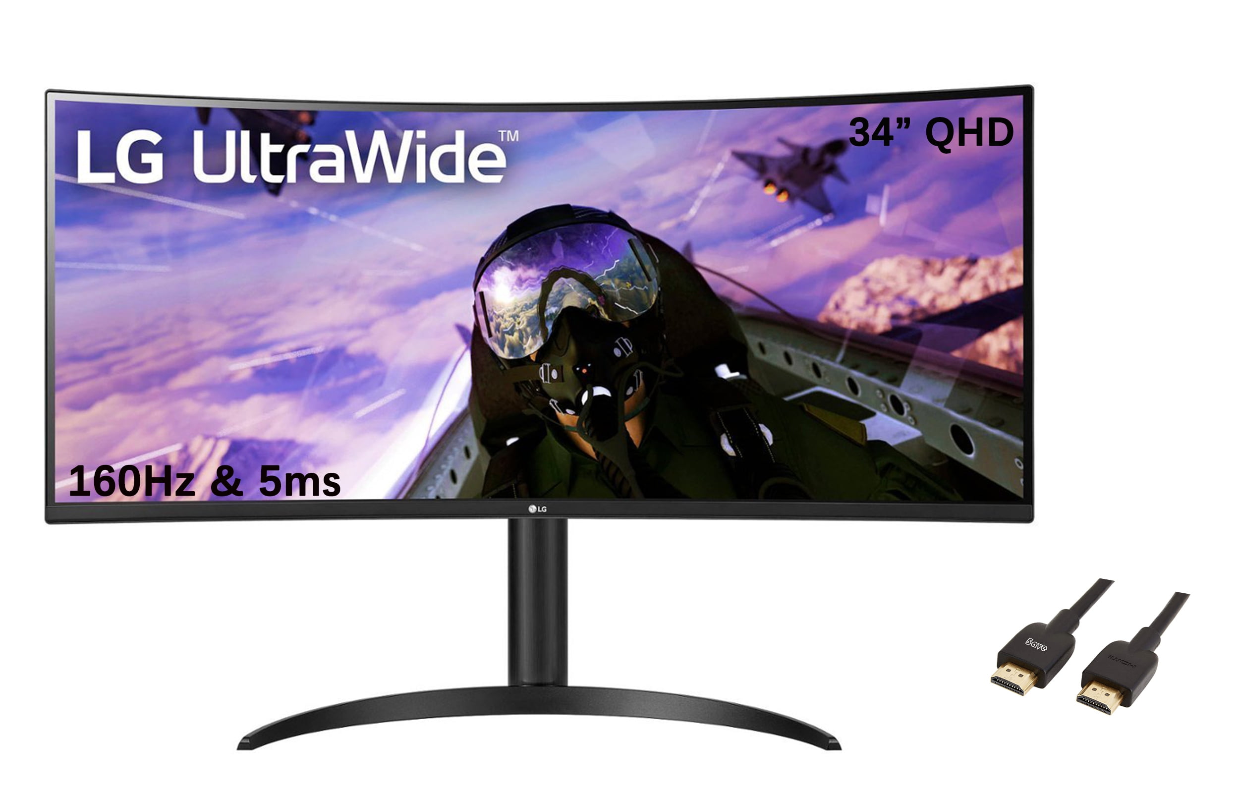 LG 34” UltraWide QHD Curved Gaming Monitor,21:9 (3440 x 1440 Resolution ...