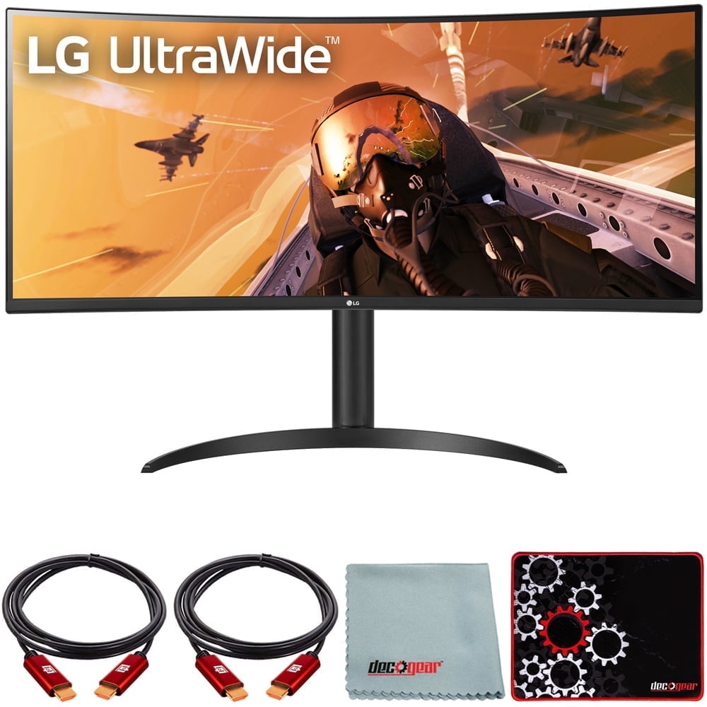 LG 34 inch Curved UltraWide QHD Monitor with AMD FreeSync Bundle with ...